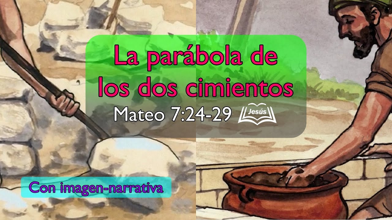 La parábola de los dos cimientos – Mateo 7:24-29 - YouTube