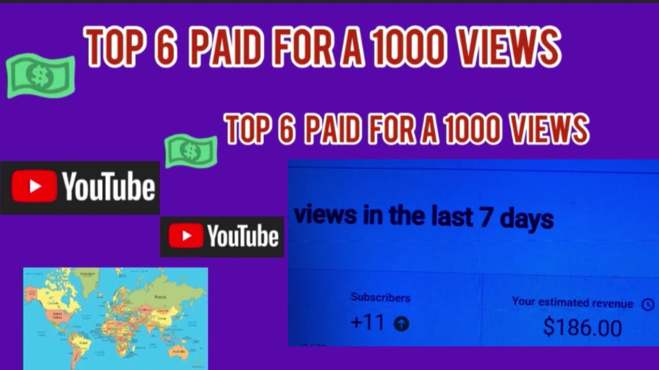 YOU CAN HAVE THIS TO... TOP 6 PAID FOR A 1000 VIEWS ON YOUTUBE - YouTube