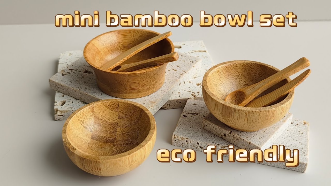 DIY facial beauty products mixing bowl sets wood bamboo cosmetic bowls ...