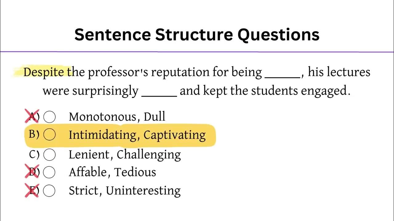 Sentence Structure - Cognitive Assessment Question Types Review - YouTube