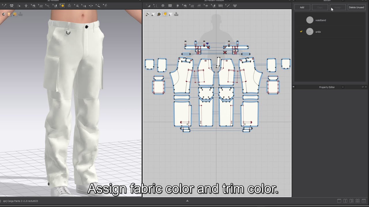 Constructing Cargo Pants, timelapse, Marvelous Designer, Clo - YouTube