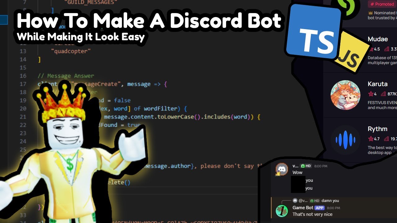 How to Make a Discord Bot Using Typescript (Full Tutorial) - YouTube