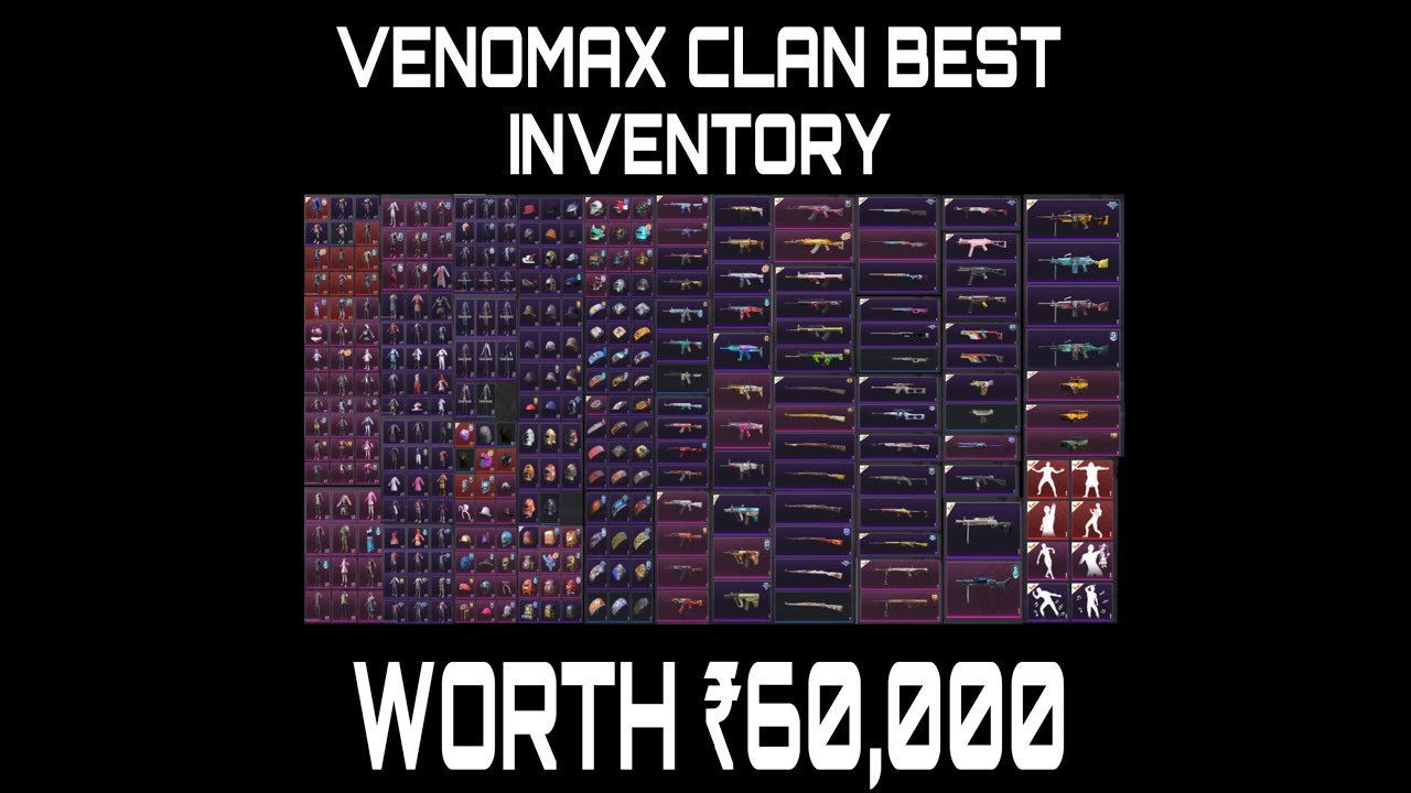 VENOMAX CLAN MOST EXPENSIVE INVENTORY | WORTH ₹60,000 - YouTube