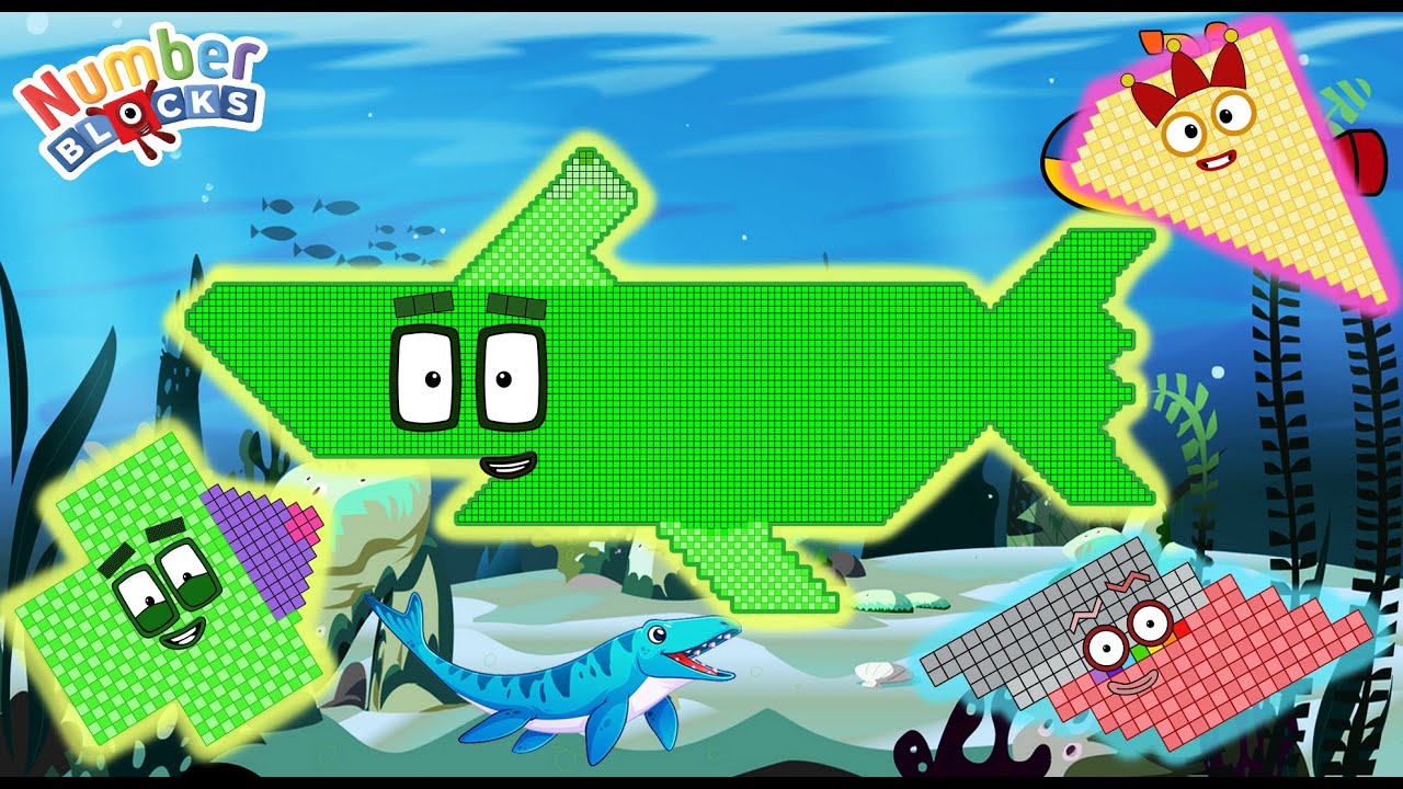 Looking For BIG Numberblocks Puzzle Tetris Game 4444 ASMR Undersea ...