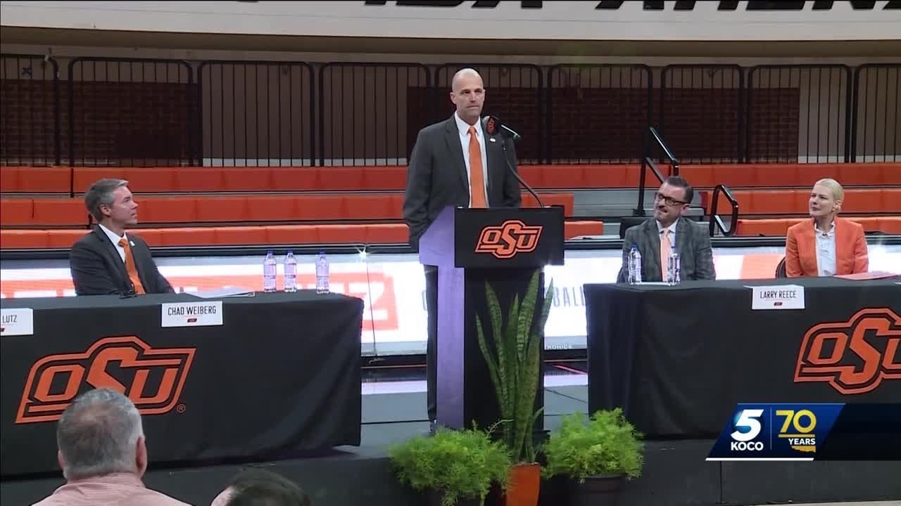Oklahoma State introduces Steve Lutz as new men's basketball coach ...