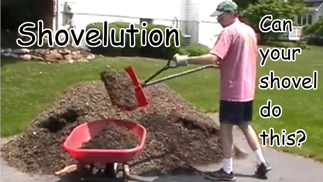 The best way to shovel mulch - Shovelution - YouTube