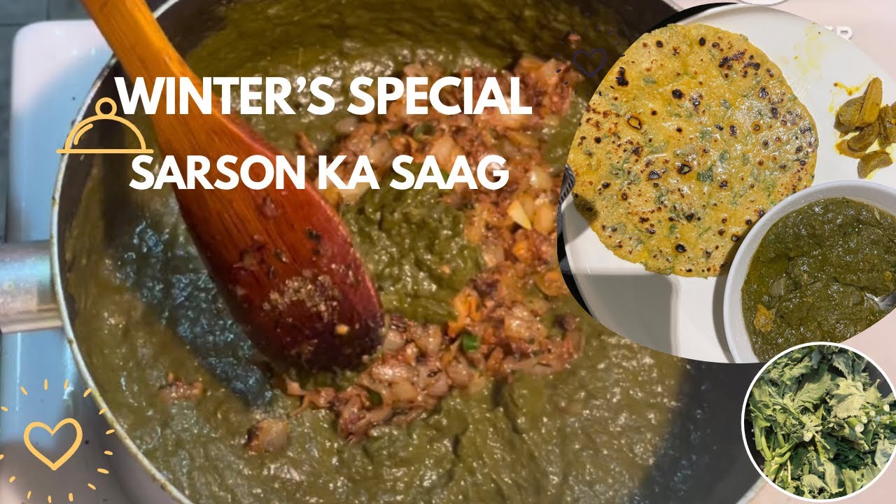 Sarson ka saag recipe| Village style sarson da saag recipe| easy & simple saag recipe - YouTube
