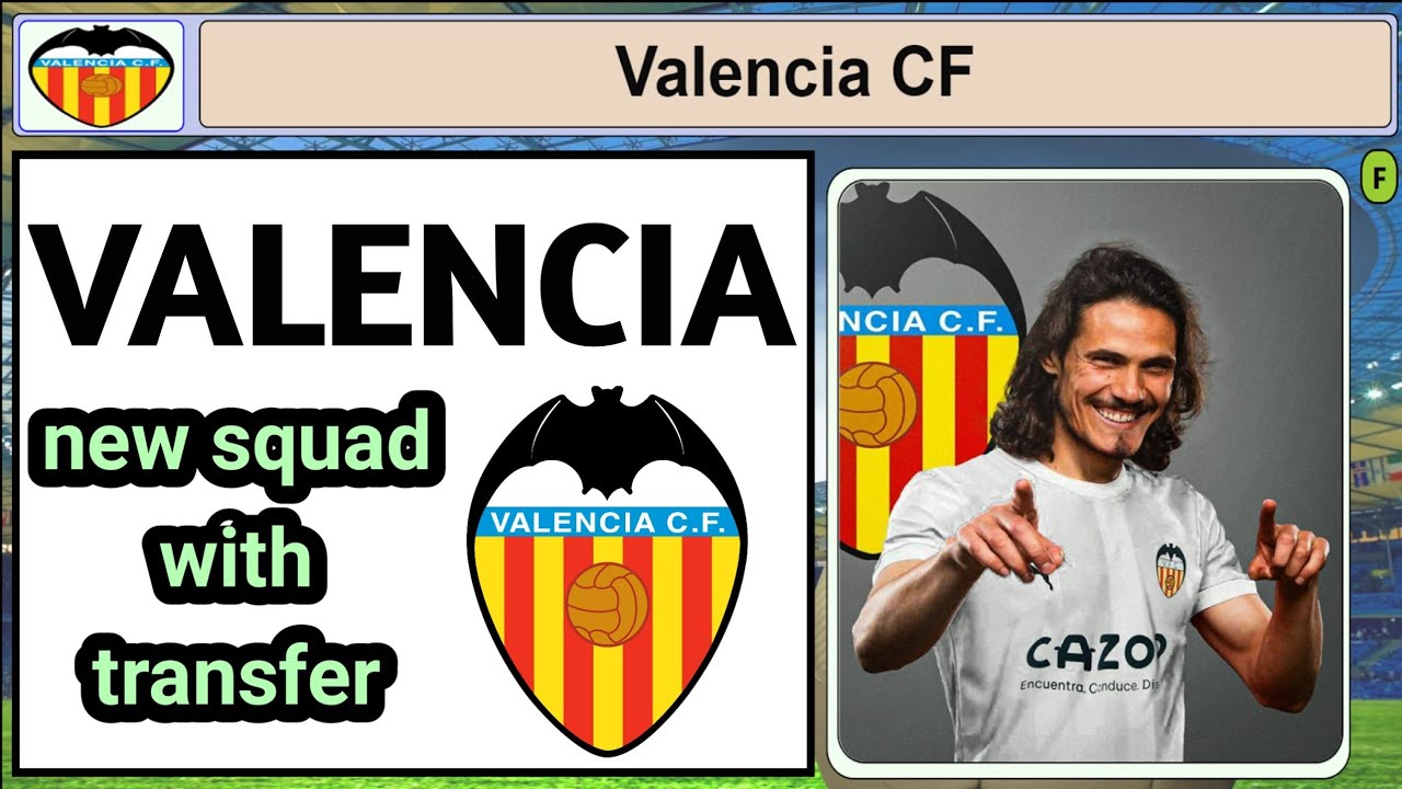 VALENCIA CF squad update 2022 | valencia potential lineup ft. cavani ...