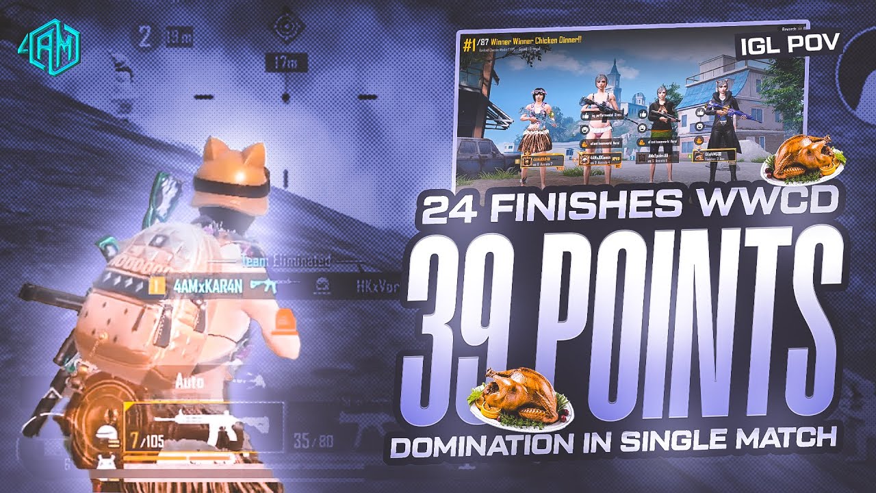 24 Finishes WWCD🥘| 39 Points Dominations 🔥| 4 Aggressive Man ...