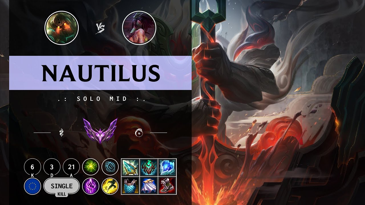 Nautilus Mid vs Akali - EUW Master Patch 14.11 - YouTube