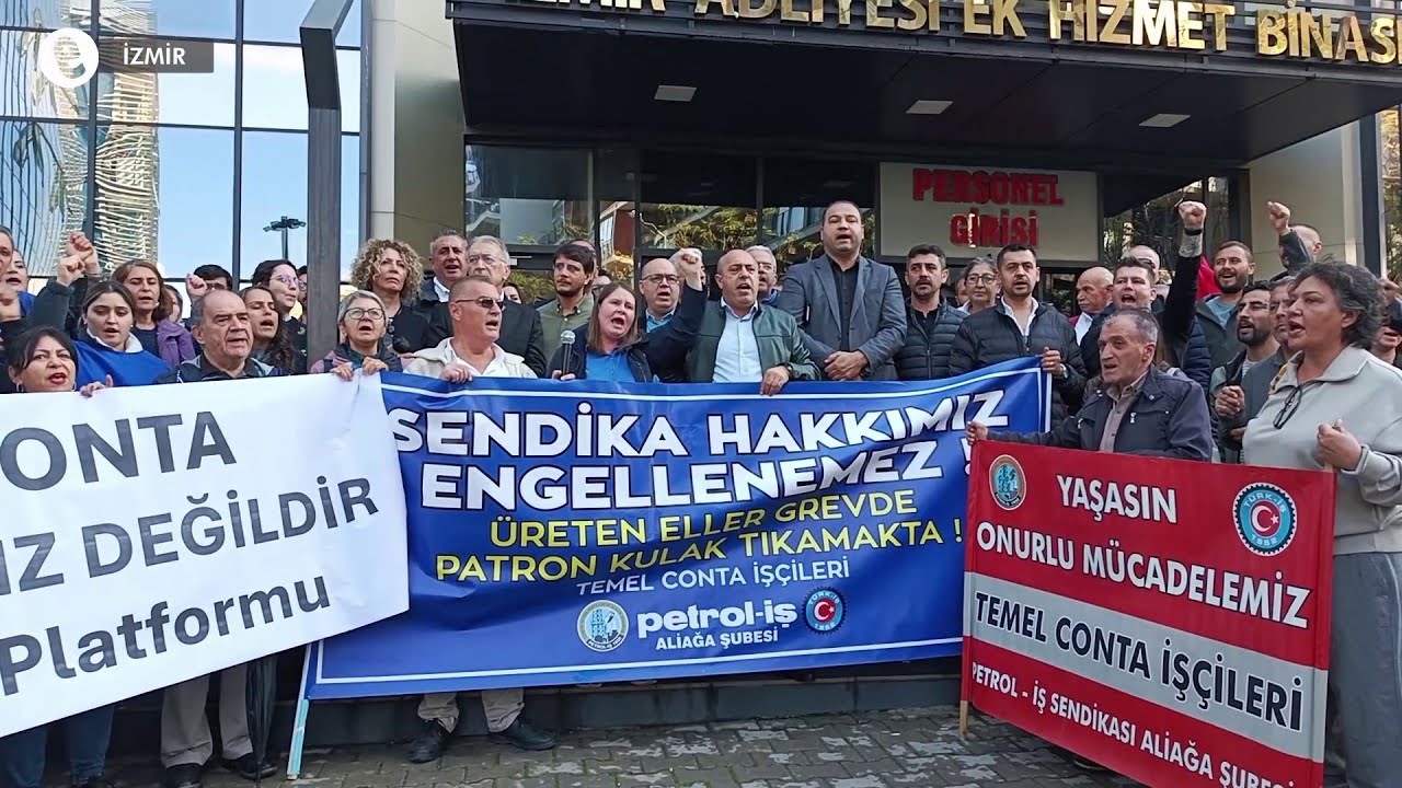 Temel Conta işçilerinin grev kırıcılığına karşı açtığı dava görüldü ...