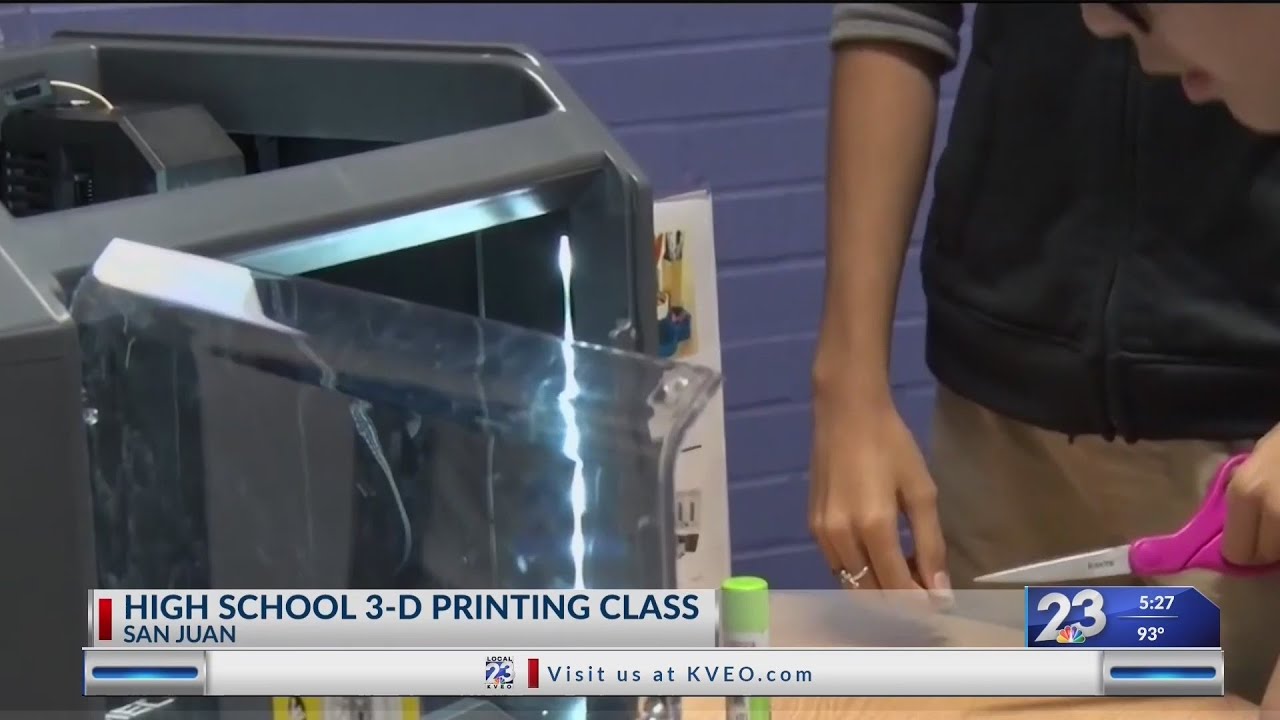 High school 3D printing class - YouTube