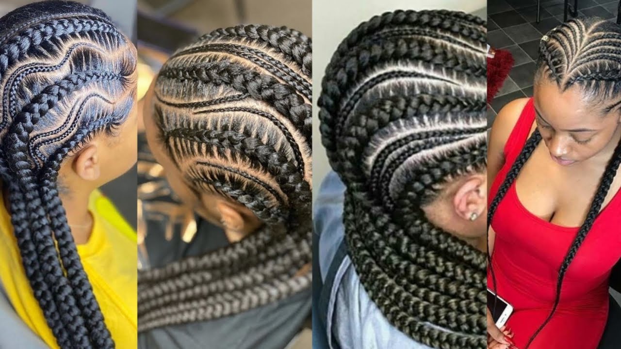 😍 Beautiful Conrow Braids 😍 - YouTube