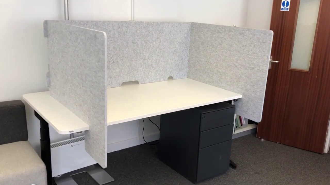 Workstation Protection Screen Assembly - Acoustic - YouTube