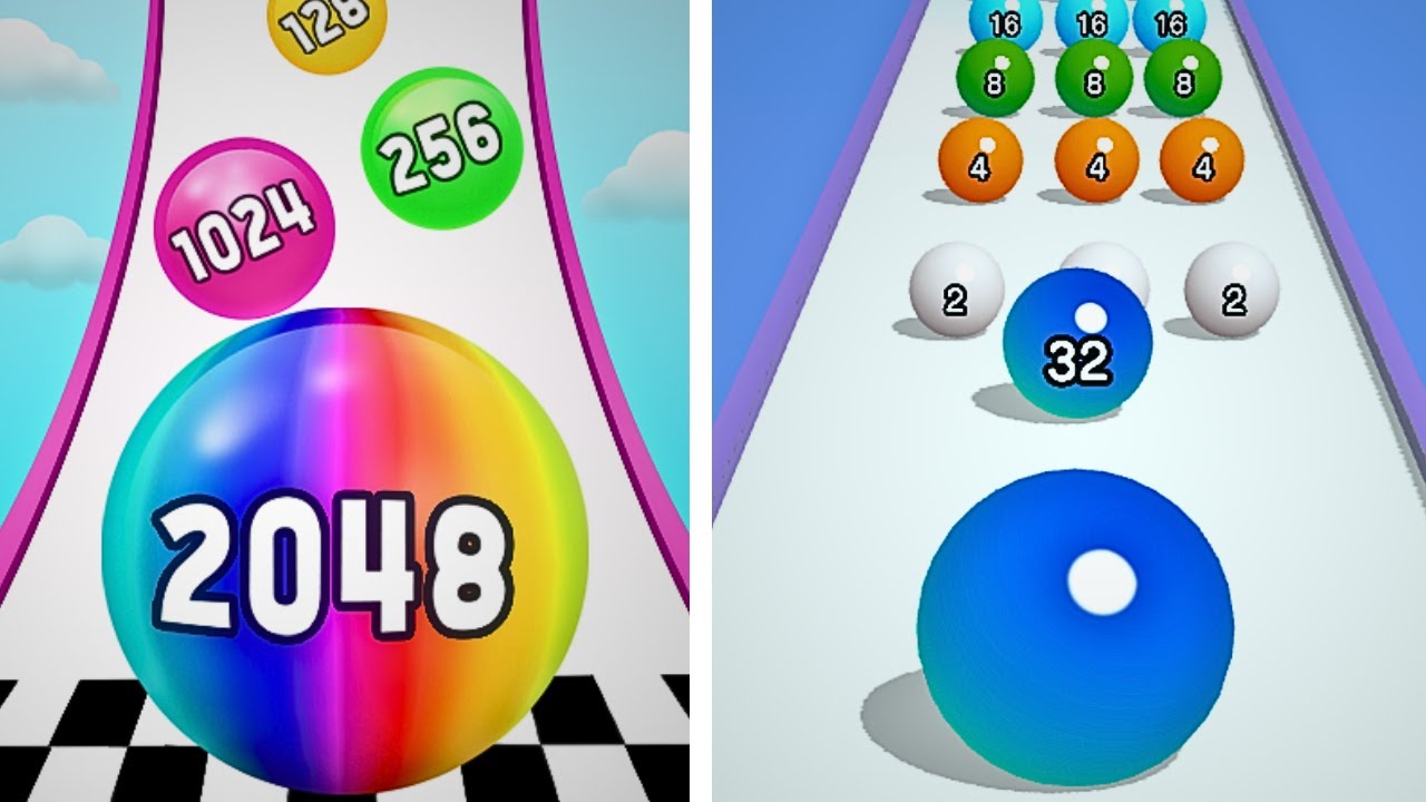 Ball Run 2048 Merge Number vs Ball Merge🩶🩶🩶Walkthrough Max Gameplay ...