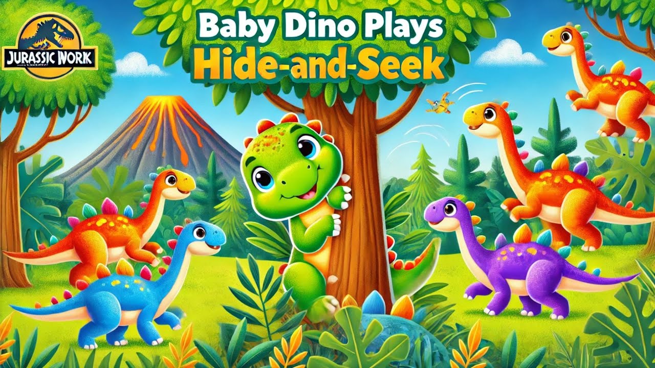 🎶 Baby Dino Plays Hide-and-Seek! 🦖 Fun Dinosaur Song for Kids | Sing ...