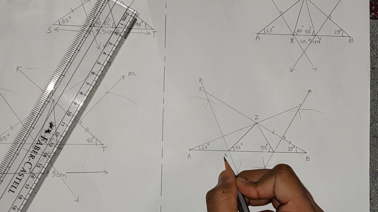 Construction of triangle when perimeter and two base angles are given ...