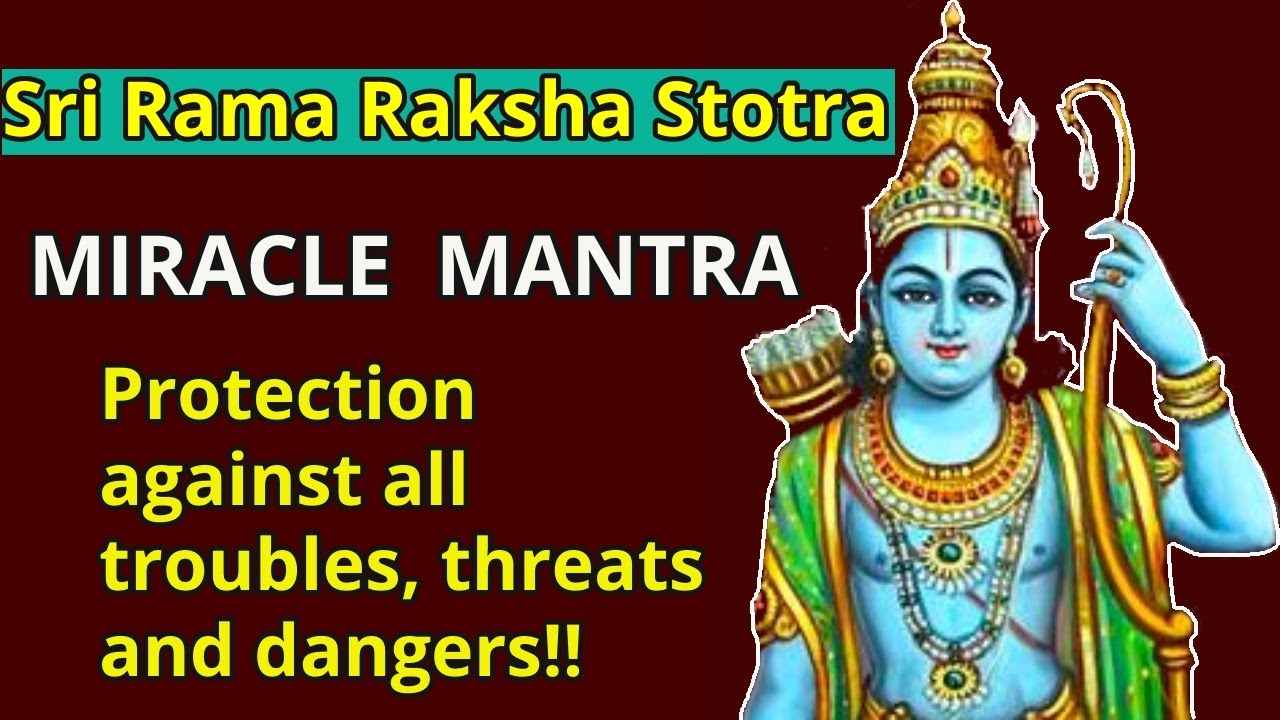 Sri Rama Raksha stotram//Powerful Rama Mantra #ramarakshastotra - YouTube