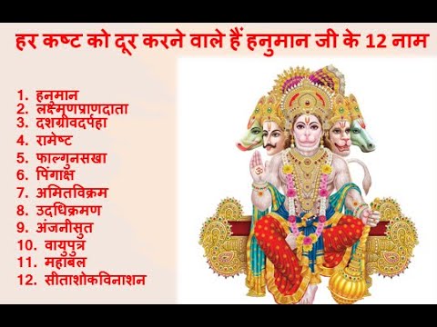 hanuman ji ke 12 naam | hanuman ji ke 12 naam - YouTube