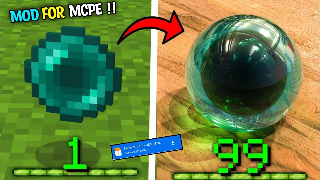 😱 Minecraft But XP Makes It More Realistic Mod Download Mcpe ...