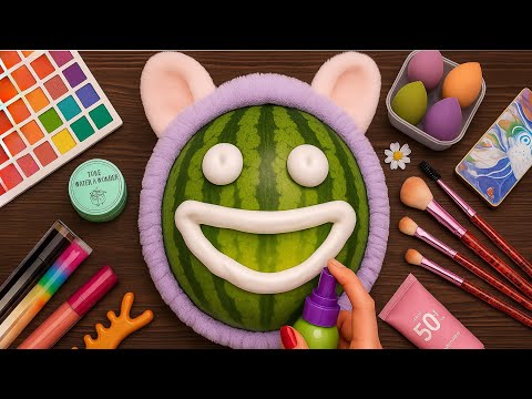 ASMR Makeup on Watermelon (No Talking)