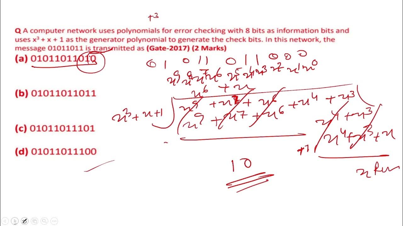 framming || CRC || QUESTION || computer network || NETWORK || lecture -11 || gate || ugc net ...
