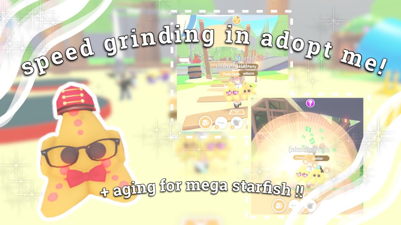 speed grinding in adopt me for mega starfish || aesthetic, aging ...