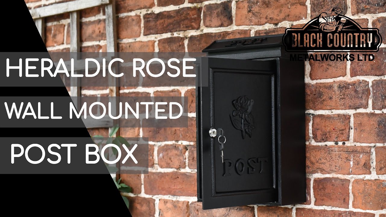 Black “Heraldic Rose” Motif Post Box - YouTube