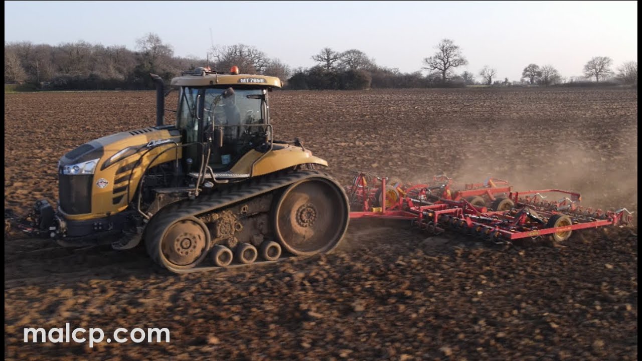 CAT Challenger MT 765E tracked tractor & Väderstad NZ Aggressive 600 ...