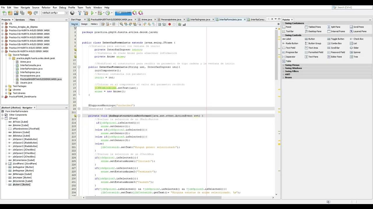 Practica 06 HUERTA AVILES DEREK JAREK Apache NetBeans Programa Contenidos de television. - YouTube