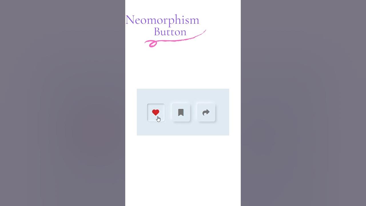 Neomorphism Button 🎯| #html #css #shorts #youtubeshorts #vural #viralvideo - YouTube