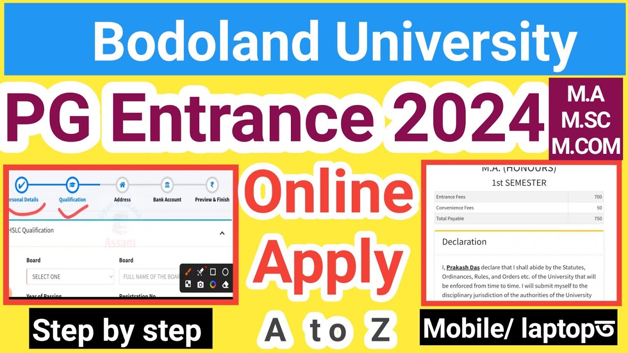 Bodoland University PG Admission 2024 | Bodoland university PG Entrance ...