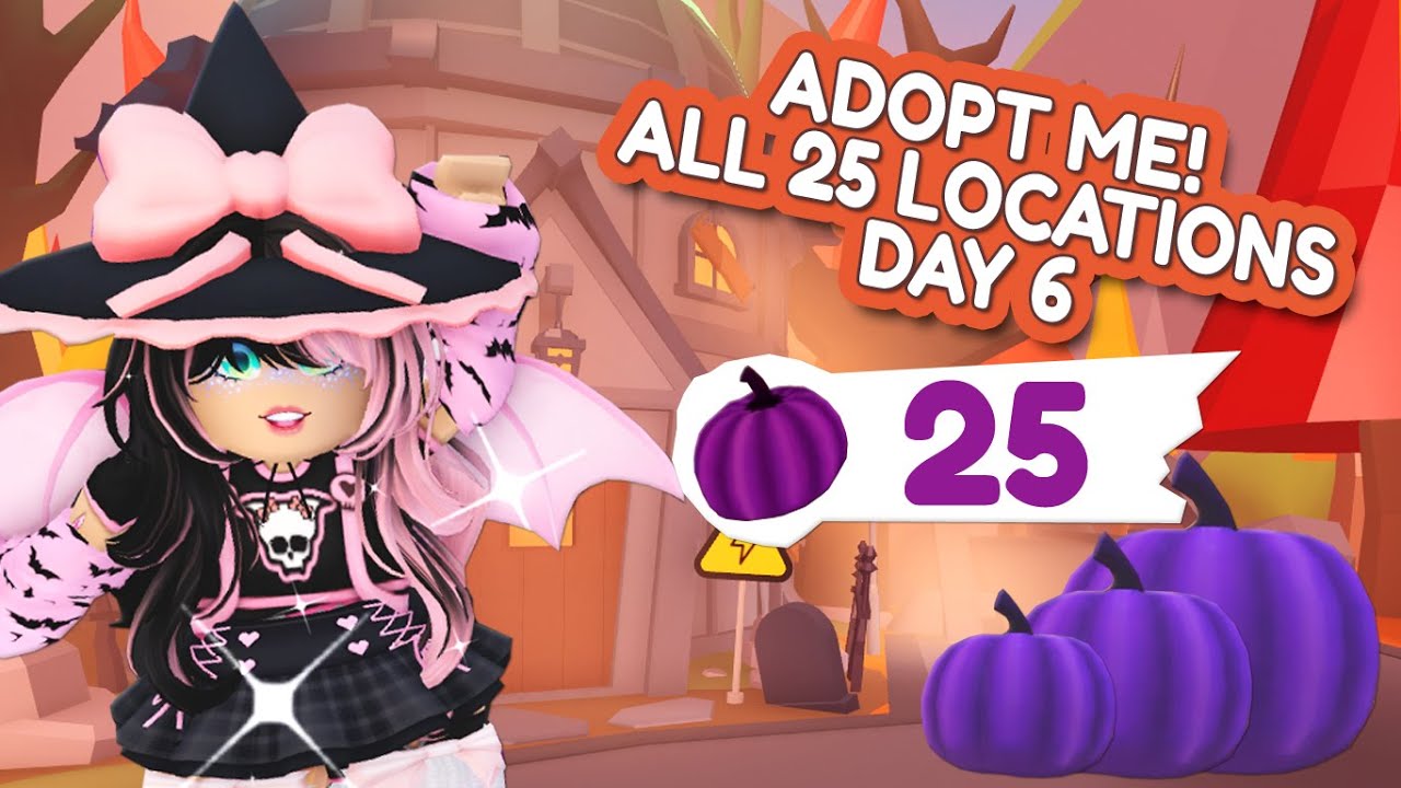 Adopt Me 25 Purple Pumpkin Locations Day 6 #Roblox #adoptme - YouTube