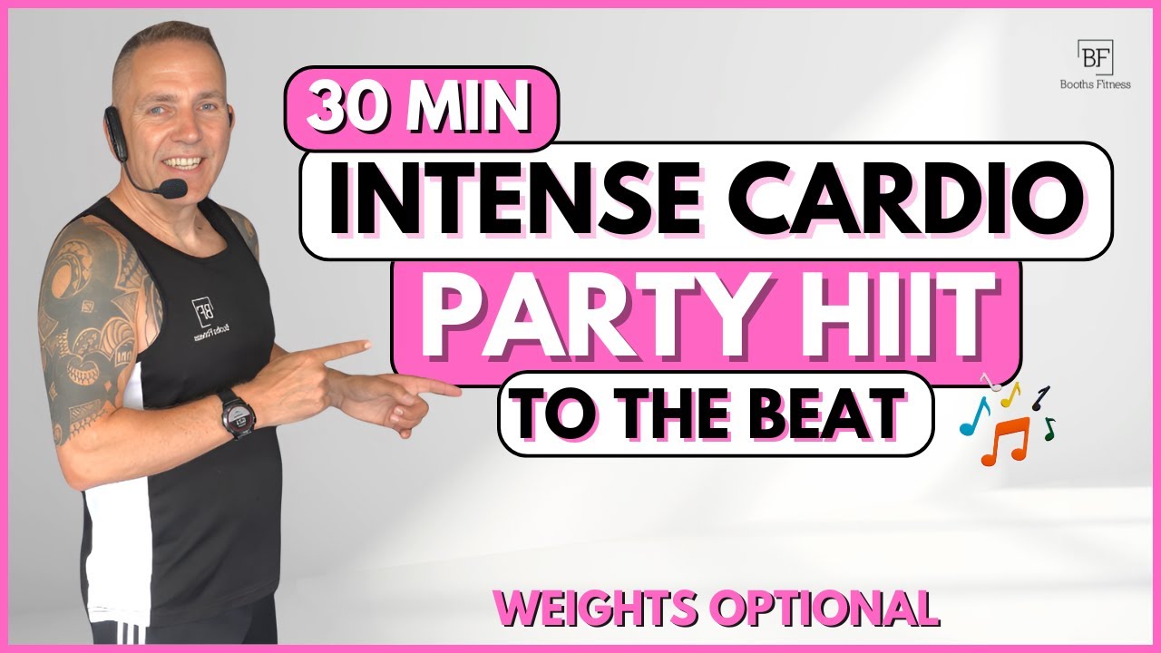 30 min CARDIO PARTY HIIT WORKOUT | To The Beat ♫ | No Lunges or Squats | Fun & High Intensity ...