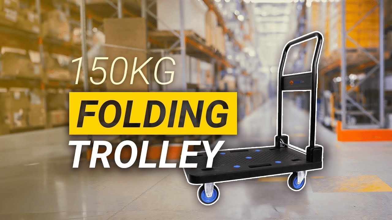 150kg Rated Plastic Folding Platform Trolley | Team Systems - YouTube