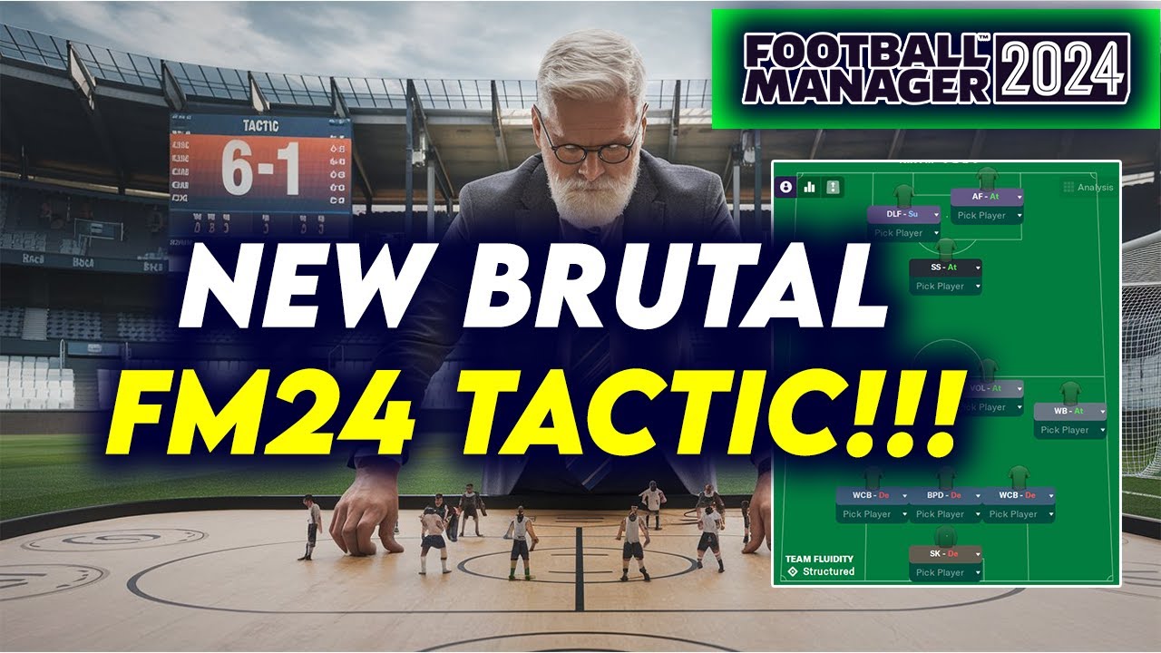 NEW BRUTAL FM24 Tactic 3-4-1-2 | Football Manager 2024 - YouTube