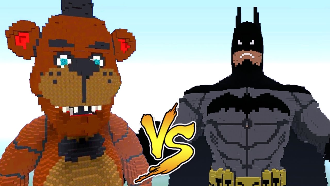GIANT Freddy HACKS GIGA BATMAN! FNAF vs Superheroes | Minecraft Five ...