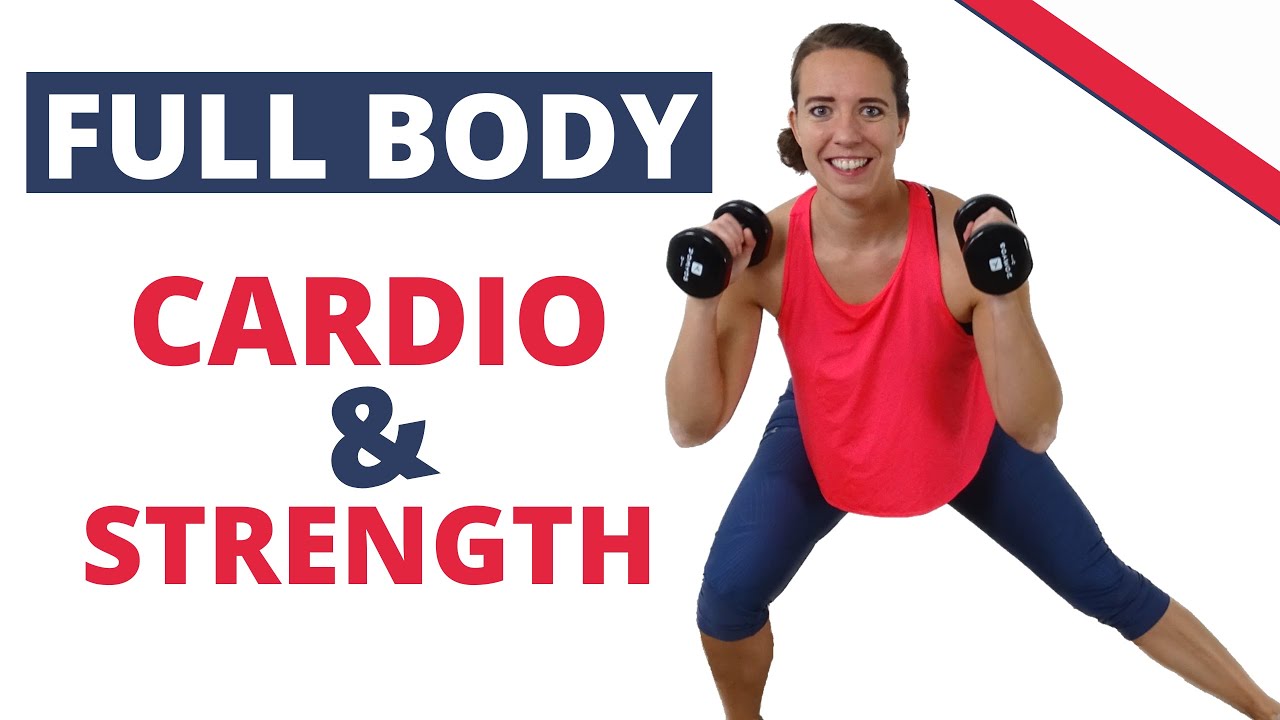 30 Minute FULL BODY Cardio & Strength Workout - with Dumbbells - YouTube