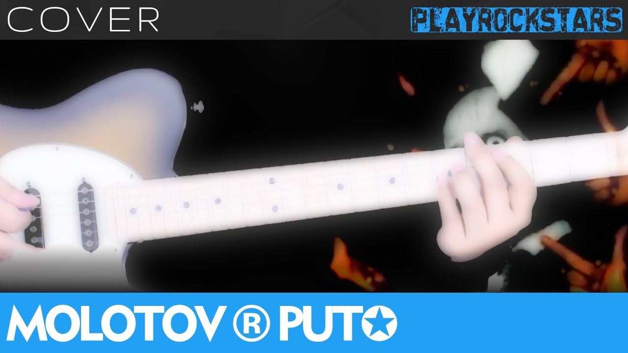 como tocar PUT0 en guitarra MOLOTOV ⭐️ COVER / ACORDES / RITMO / TABS ...