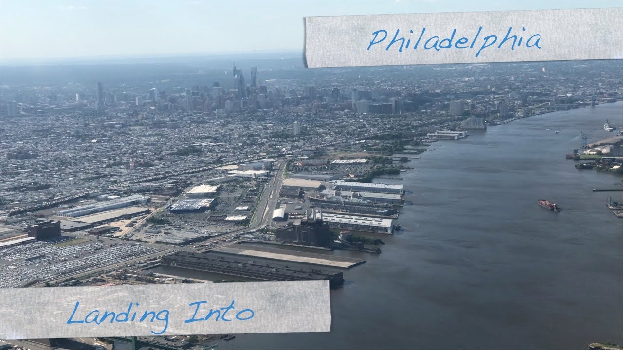 Flying - Landing into Philadelphia Airport (PHL) onboard American ...
