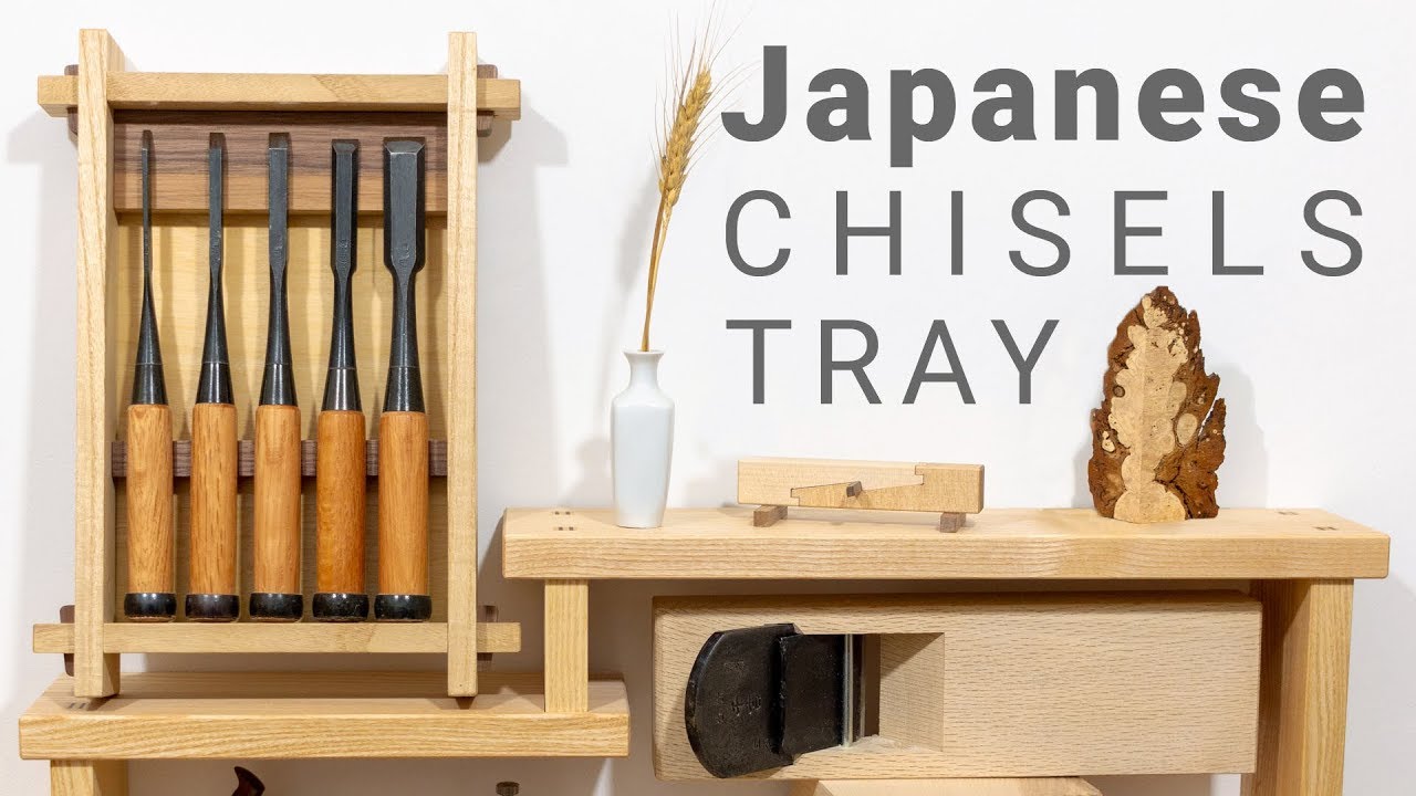 Tray for Japanese Chisels Build // Wedged mortise and tenon - YouTube