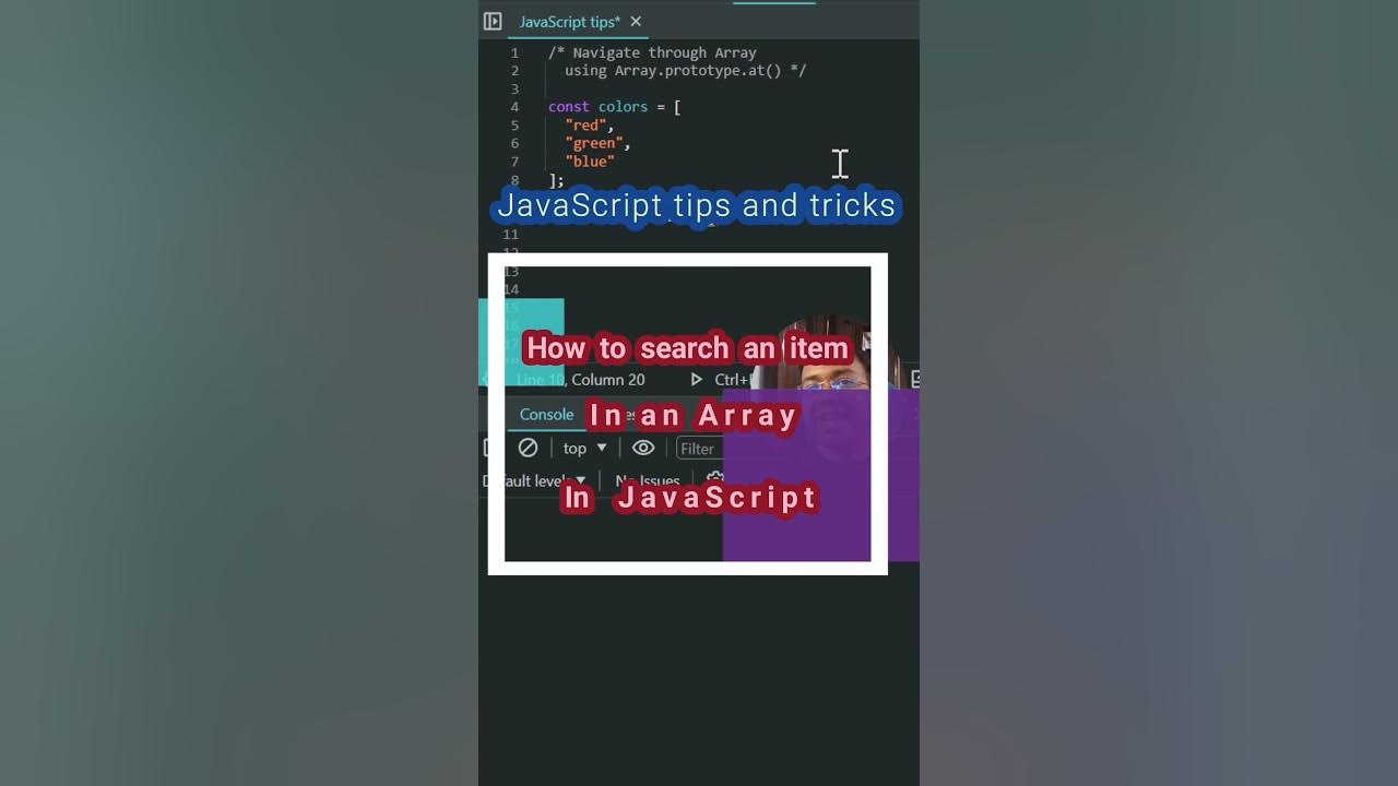 Get An Array Item At A Specific Index Using Arrayat Method Javascript Coding Shorts