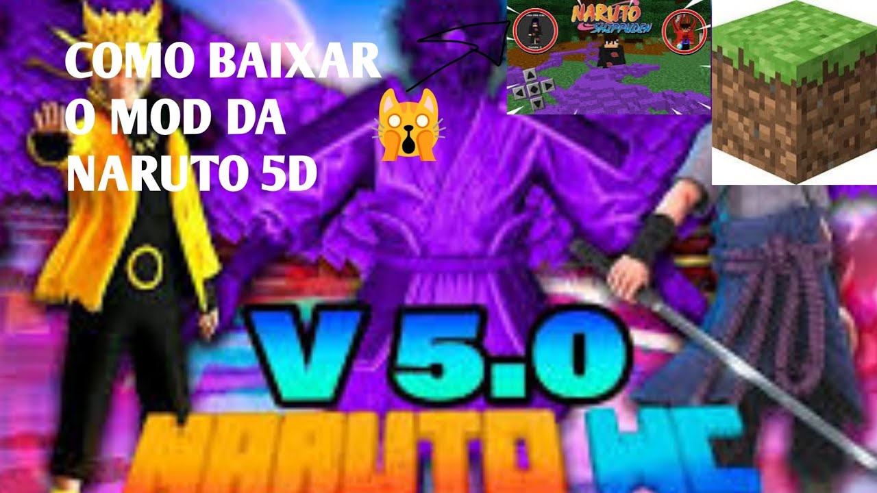 como está instalando o mod da Naruto 5D no Minecraft mcpe - YouTube