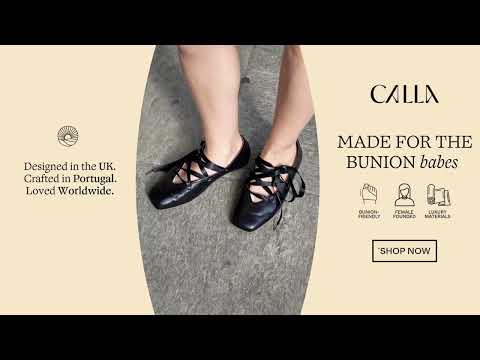 Luxurious lace up ballet flats. Bunion-approved.