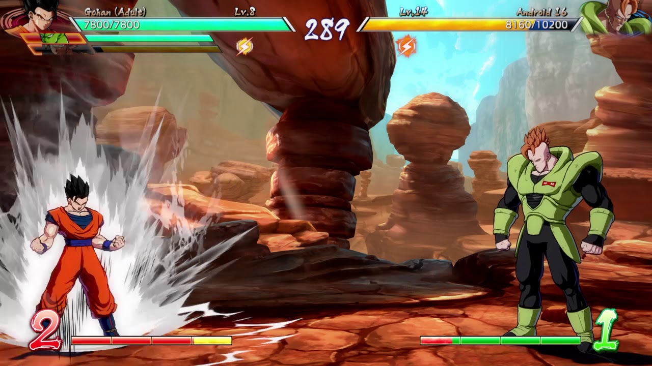 DRAGON BALL FighterZ Gohan vs Android 16 - YouTube