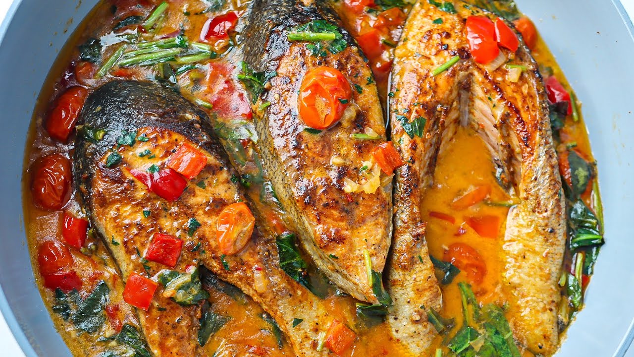 This Fish in Coconut Sauce is so good with Rice. Easy Recipe for a ...