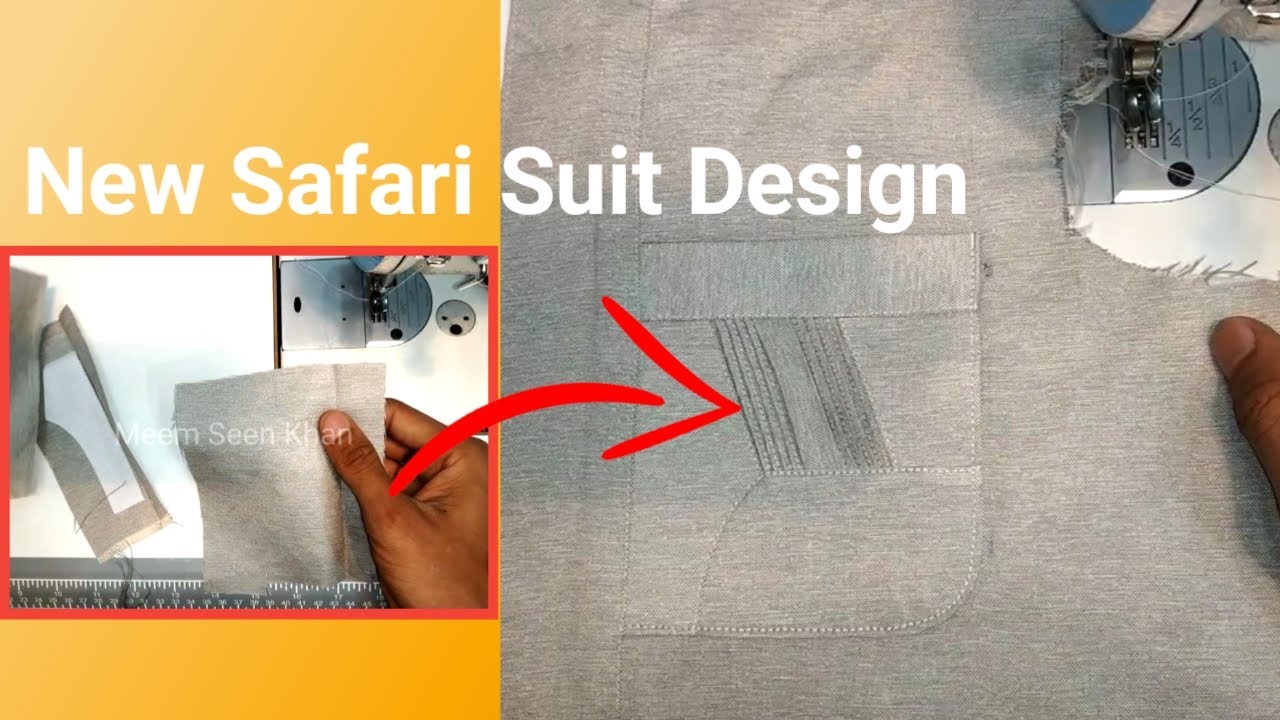 Safari Suit Pocket Design || How To Sew Safari Pocket? - YouTube