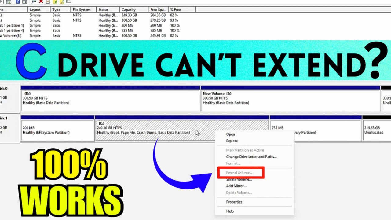 How to Fix Unallocated Space Not Extending C Drive in Windows (Safe ...