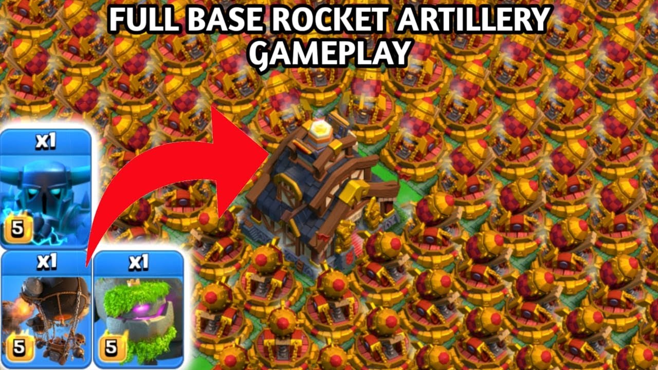 (x999)Rocket Artillery Full Base Challenge | Coc | Clash Of Clans - YouTube