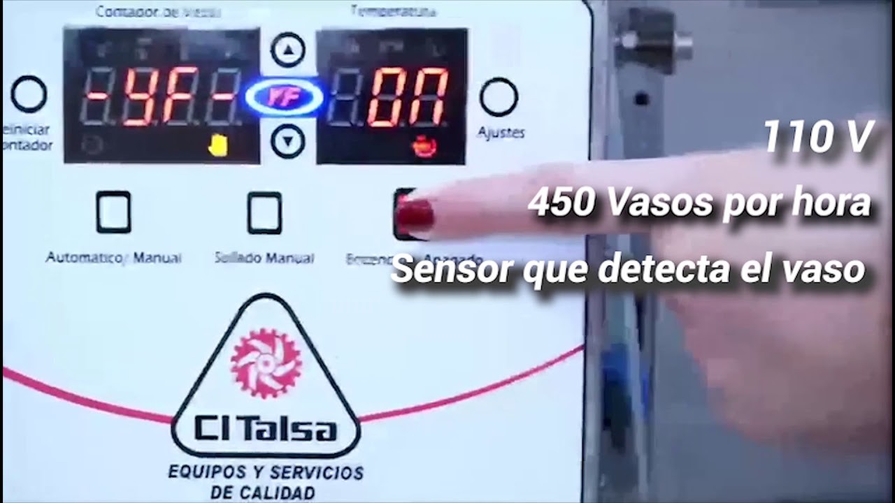 Principales ventajas de la Selladora de vasos 999 SN CI Talsa - YouTube